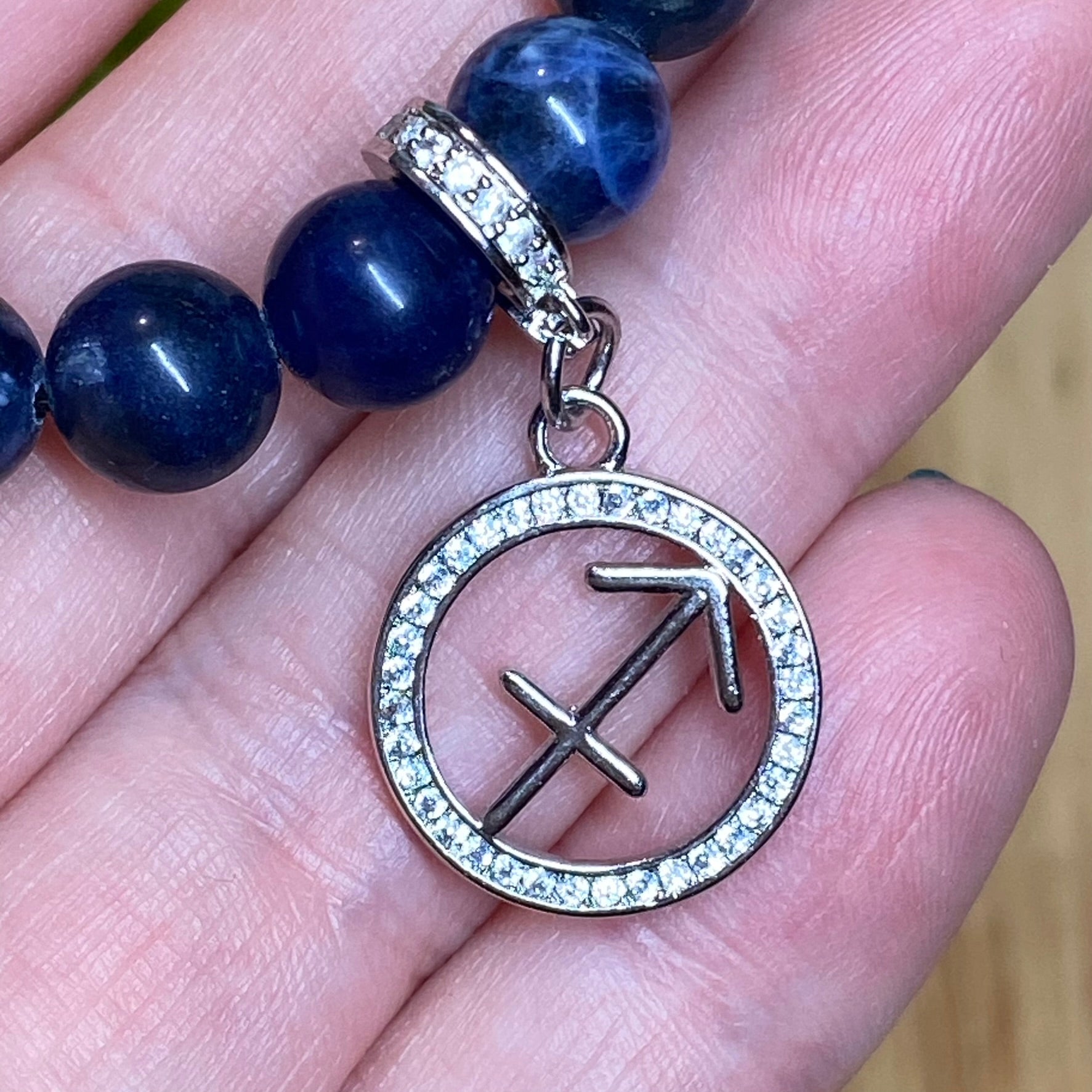 Zodiac Crystal Bead Bracelet - Sagittarius – Moon Pebbles